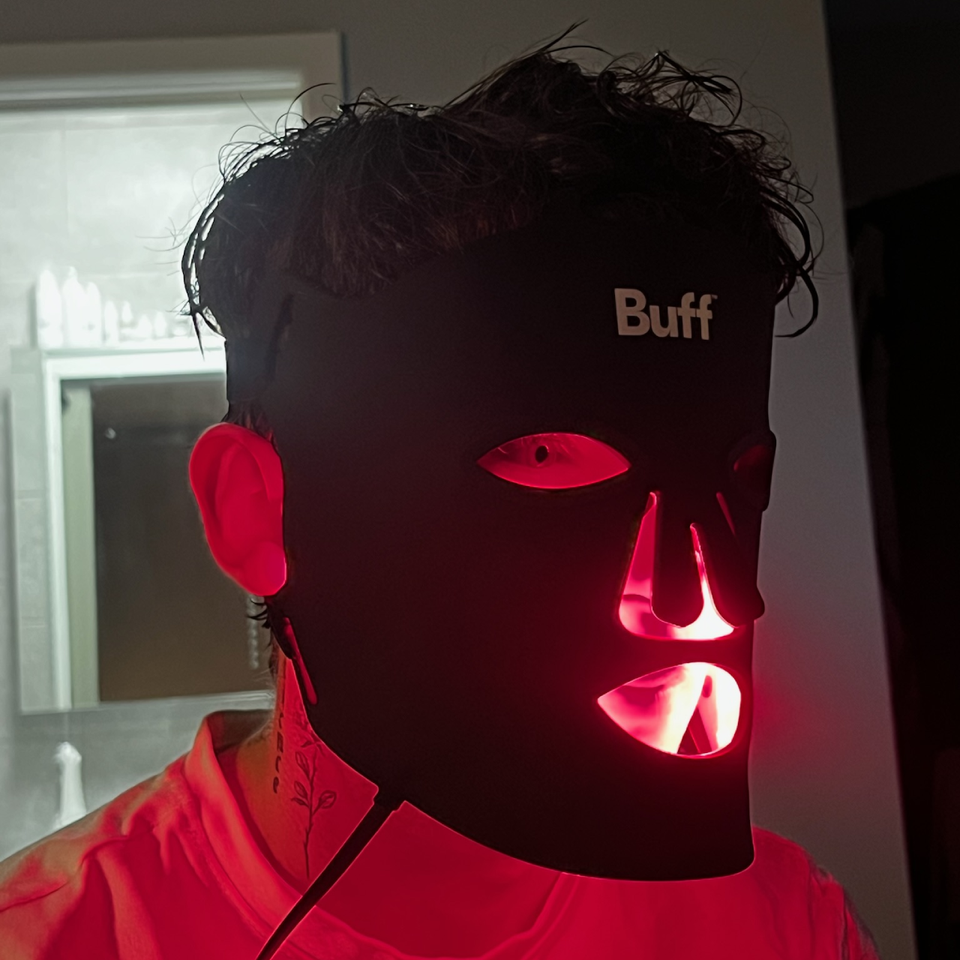 LED Face Mask for Men | Facial UV Red Light Therapy | Buff